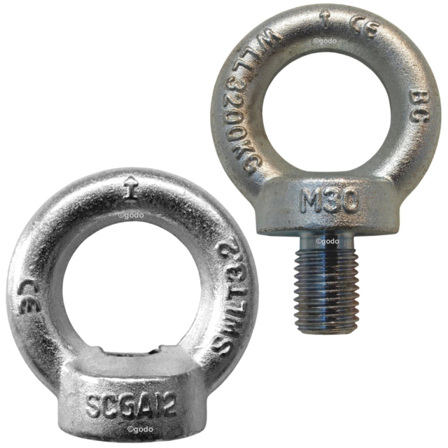 Verzinkte Anschlagpunkte | Ringschrauben Ringmuttern