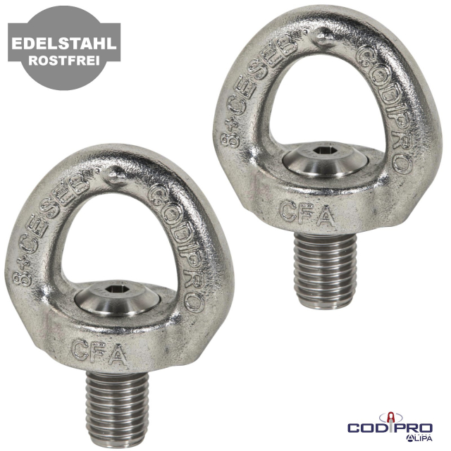 Rostfreie Wirbel Ringschrauben Codipro SS.SEB