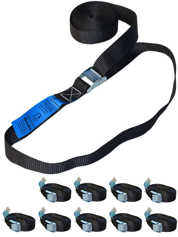 Zurrgurt 1-teilig 25mm schwarz Zurrkraft:2,5kN L:5m, 38,56