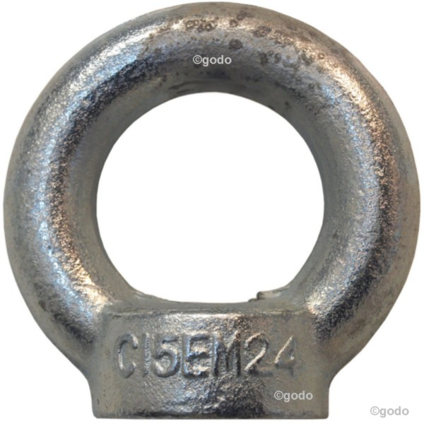 Set=5Stück Ringmuttern M24 DIN582 C15E verzinkt, 54,15